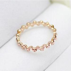 Crystal Stacking Ring Delicate Jewelry Rose Gold Finger Tip Ring on Luulla