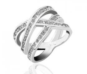 Silver Plated Rhinestone Multi Strand Ring Ships From Us on Luulla